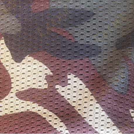 Micro-perforated camo fabric